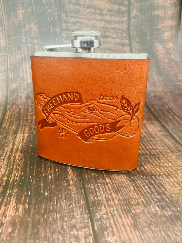 Alligator Stainless Steel Flask - Sawgrass Gator Shop